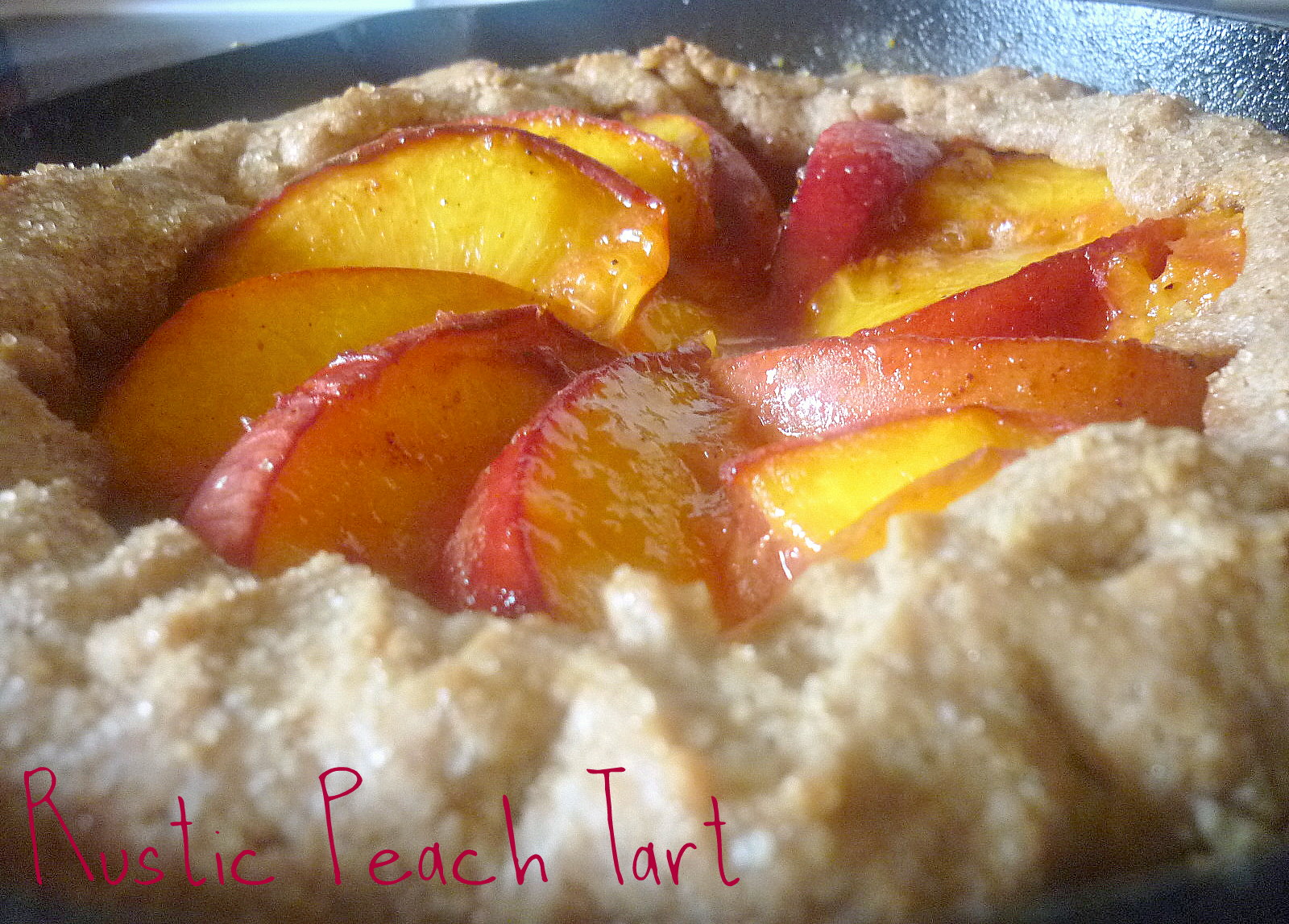 Rustic Peach Tart - Sprinkled with Flour