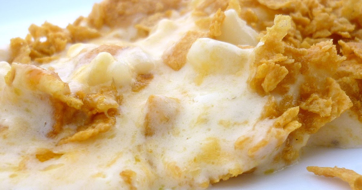 Cheesy Cornflake Potatoes - Sprinkled with Flour