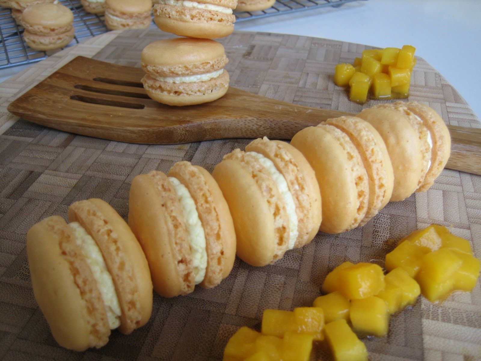 The Amai Life: Mango: Part Three ~ Mango Macarons