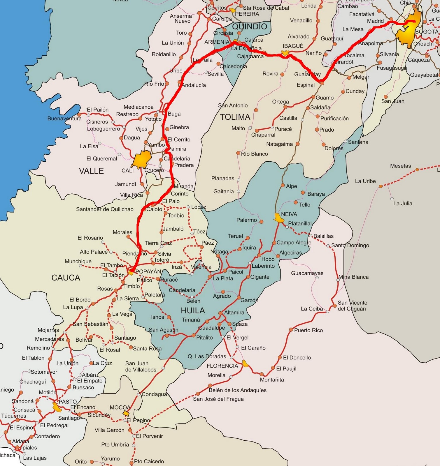 COLOMBIA A VISTA DE V STROM: 1ª ETAPA BOGOTA-POPAYAN 613 KMS
