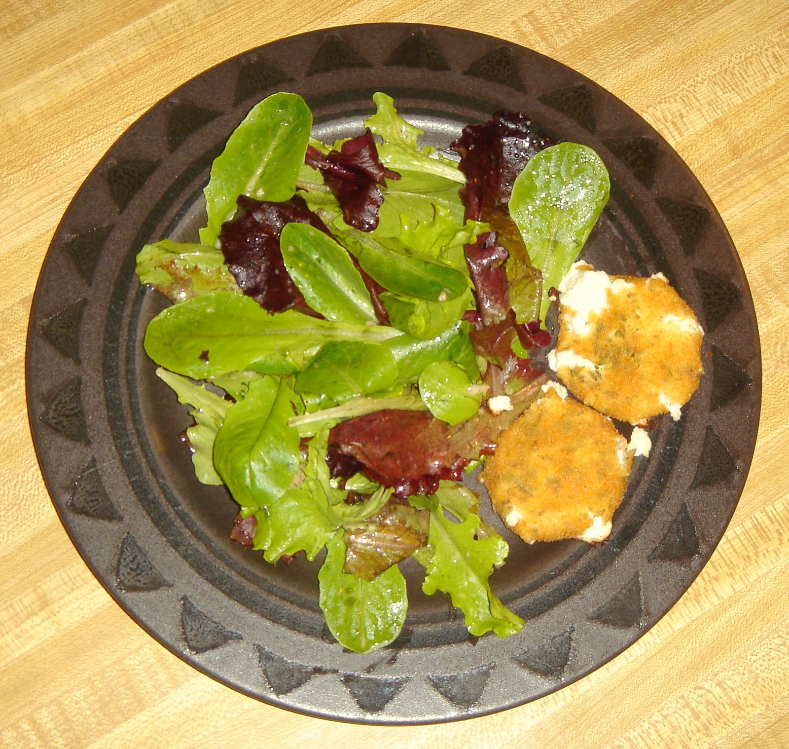 Bic's Place: Baby Greens With Baked Goat Cheese