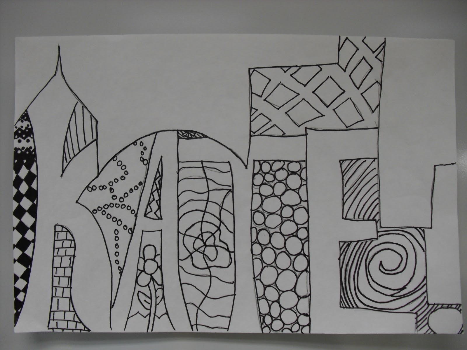SINKING SPRINGS ART: 5th Grade Line, Shape, Pattern Name Renderings