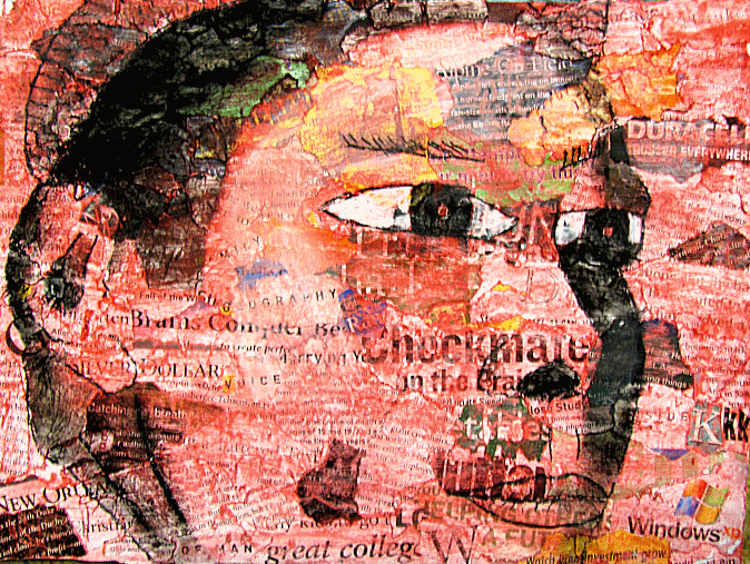 Tri-Central Visual Art: Text collage and more altered surfaces