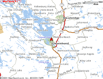 From Chutney to Maple syrup....our move to Canada.: Map of Gravenhurst ...