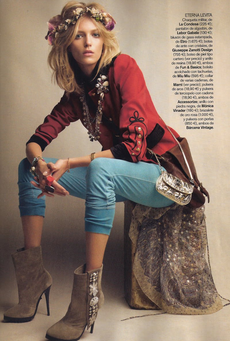Anja Rubik rocks out for Vogue Spain March 2010 - Emily Jane Johnston
