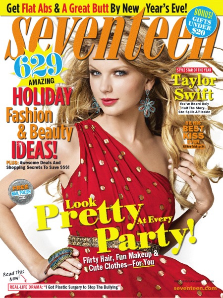 Fashion CRAZE: Taylor Swift covers Seventeen Magazine December 2010