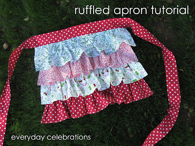 Everyday Celebrations: Tutorial: Ruffled Half/Lap Apron