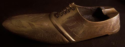 Mr. Peacock: Shoe, Fly—Vintage Brass Ashtrays