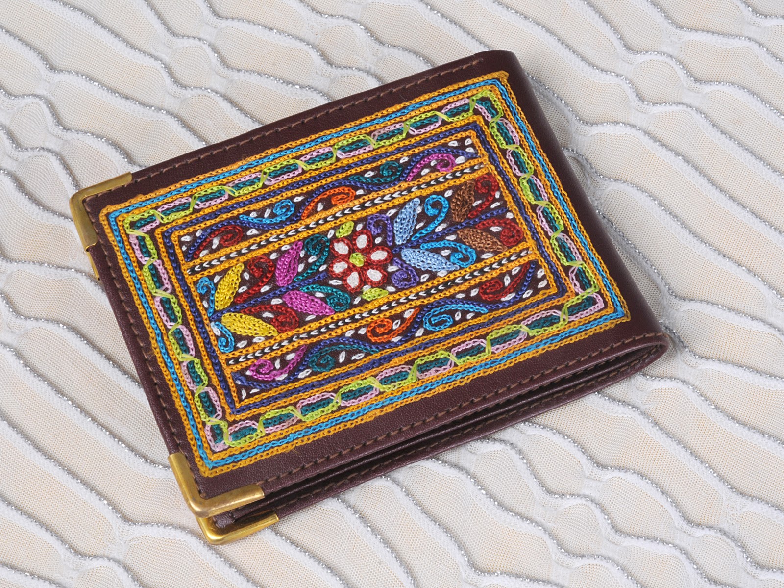 Eastern Culture And Traditions: Ari work Wallet in pure leather