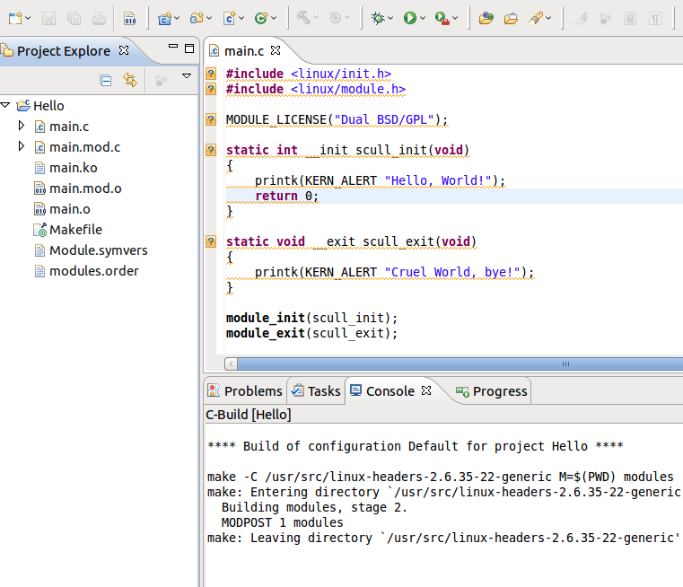 Streaming Media and RTOS: Compile Device Driver using Eclipse