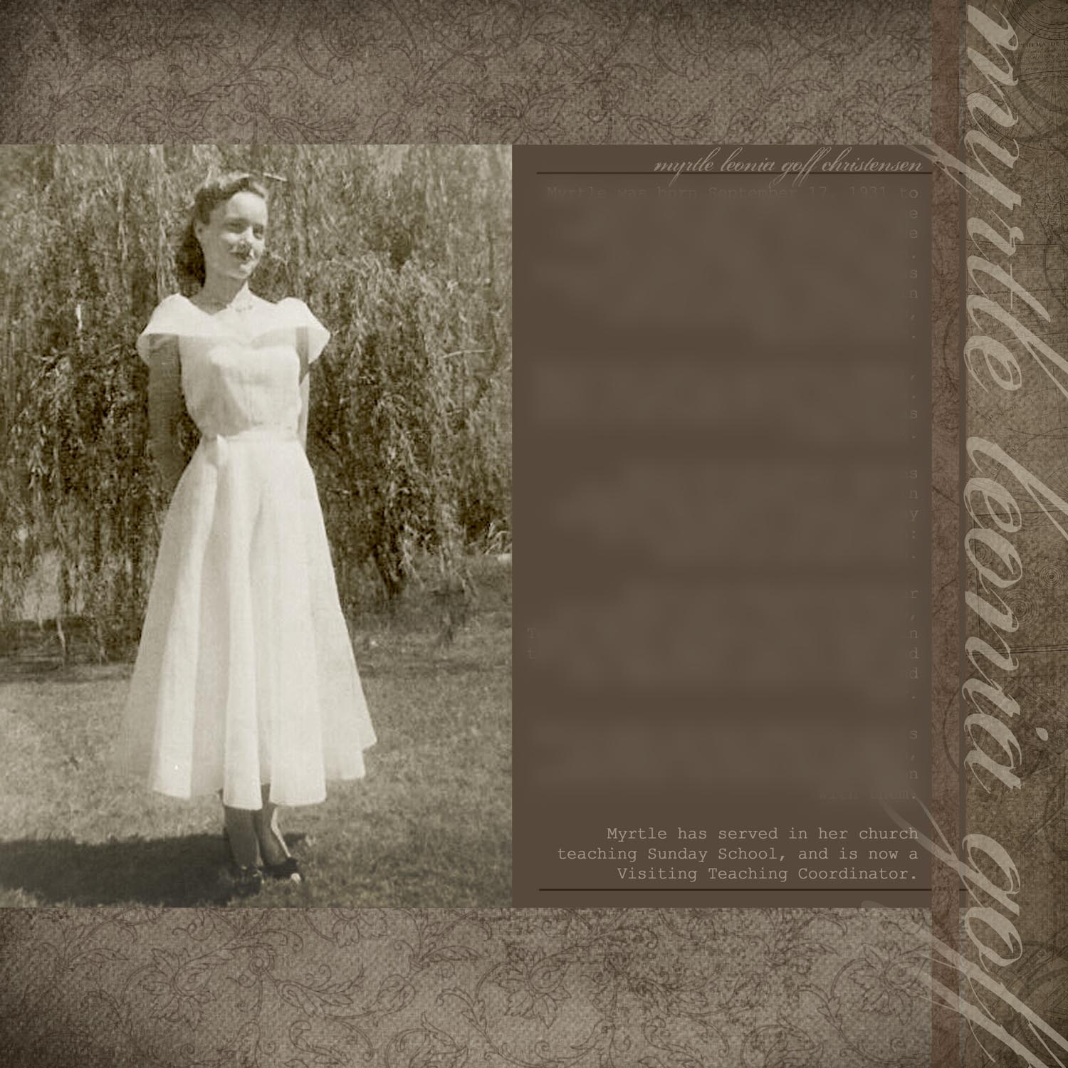 Laura Vanderbeek: Family History Blog