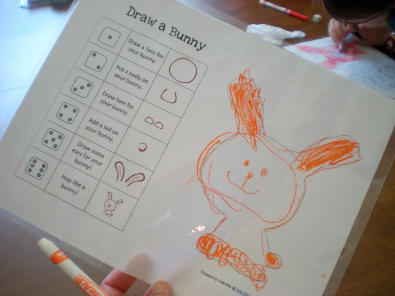Sippy Cup Central: Draw a Bunny Dice Game