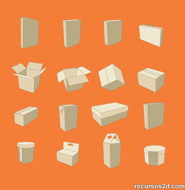 Iconos de cajas en vectores (Vectors Box Icons) | Recursos 2D