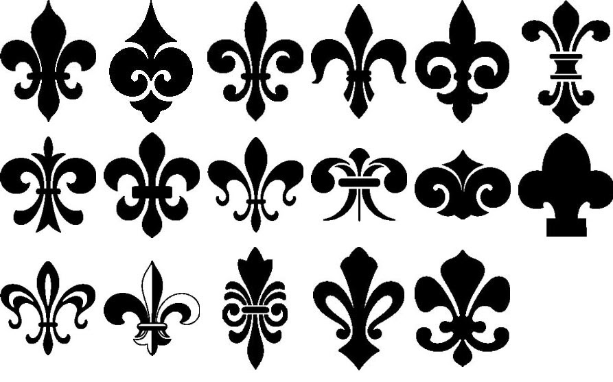 Flor de lis en vector (Vector Fleur-de-lis, lis flower) | Recursos 2D