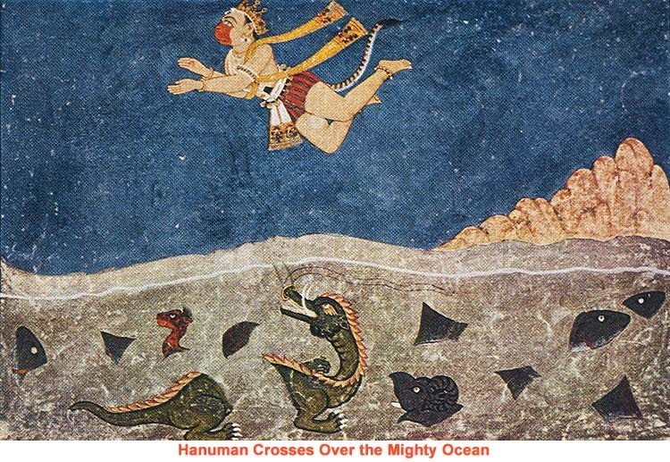 Ramayana: Hanuman crosses the ocean after Jambavan reminds him of his ...