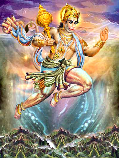 Flying Hanuman Ji Photo