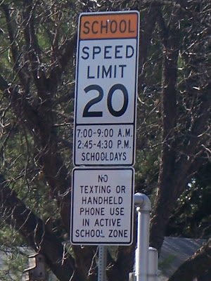 Signs of Intellect: No Texting in School Zones