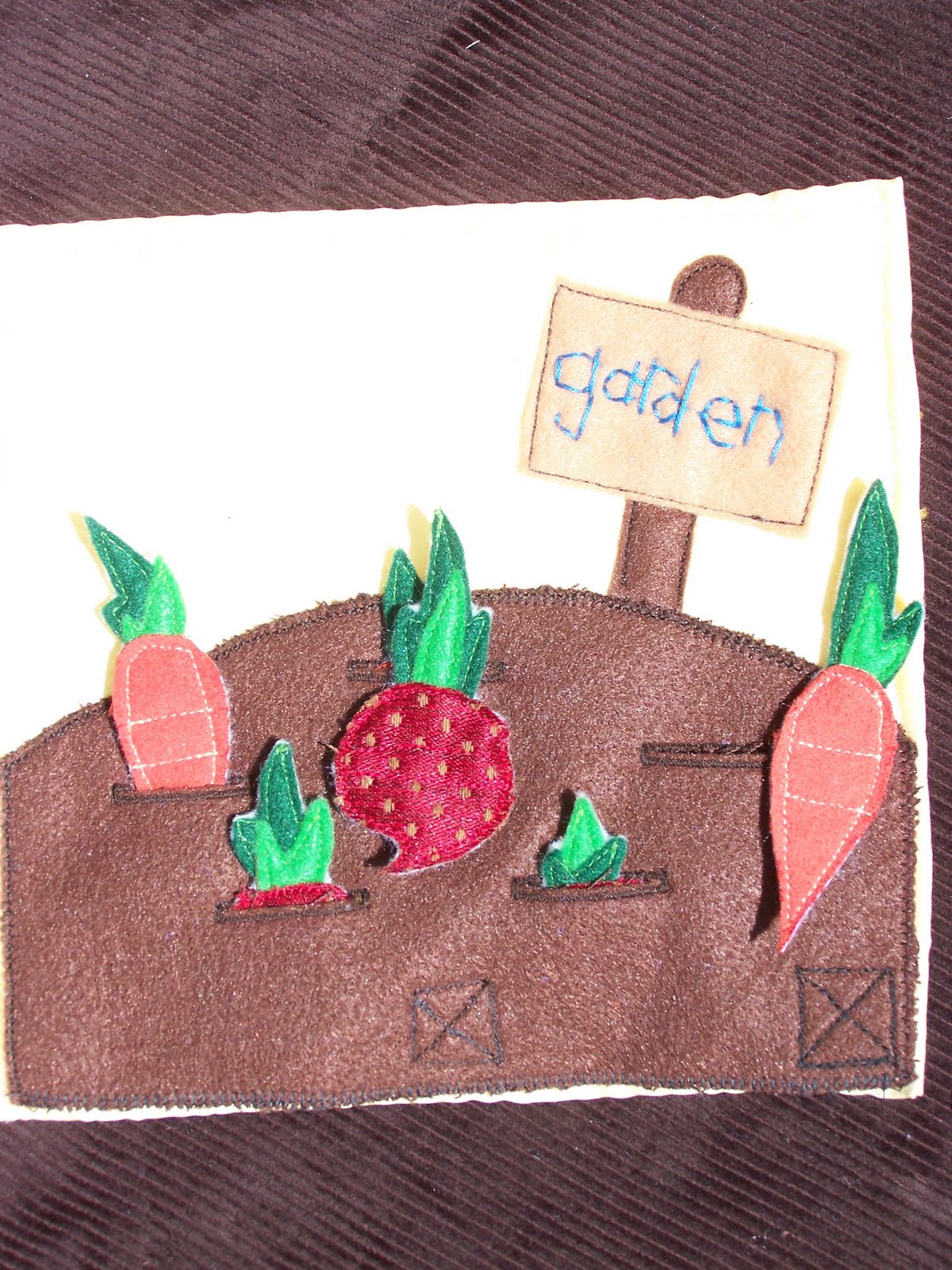 Made by Me. Shared with you.: Quiet Book Pages, Vegetable Garden