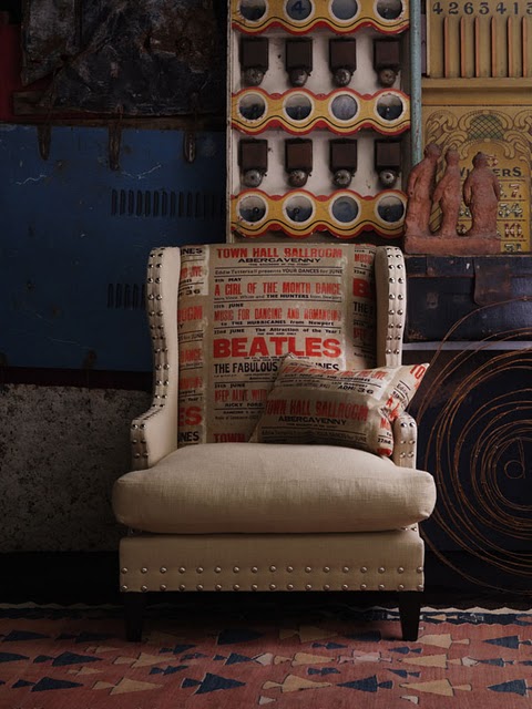 moderno dormitorios: Fabulous Beatles Chairs from Andrew Martin