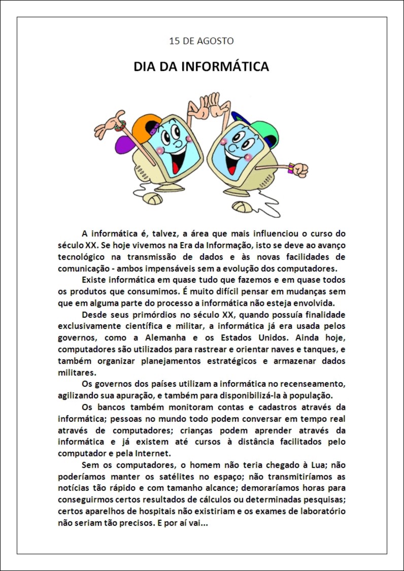 Integração Digital: • Textos sobre a Informática