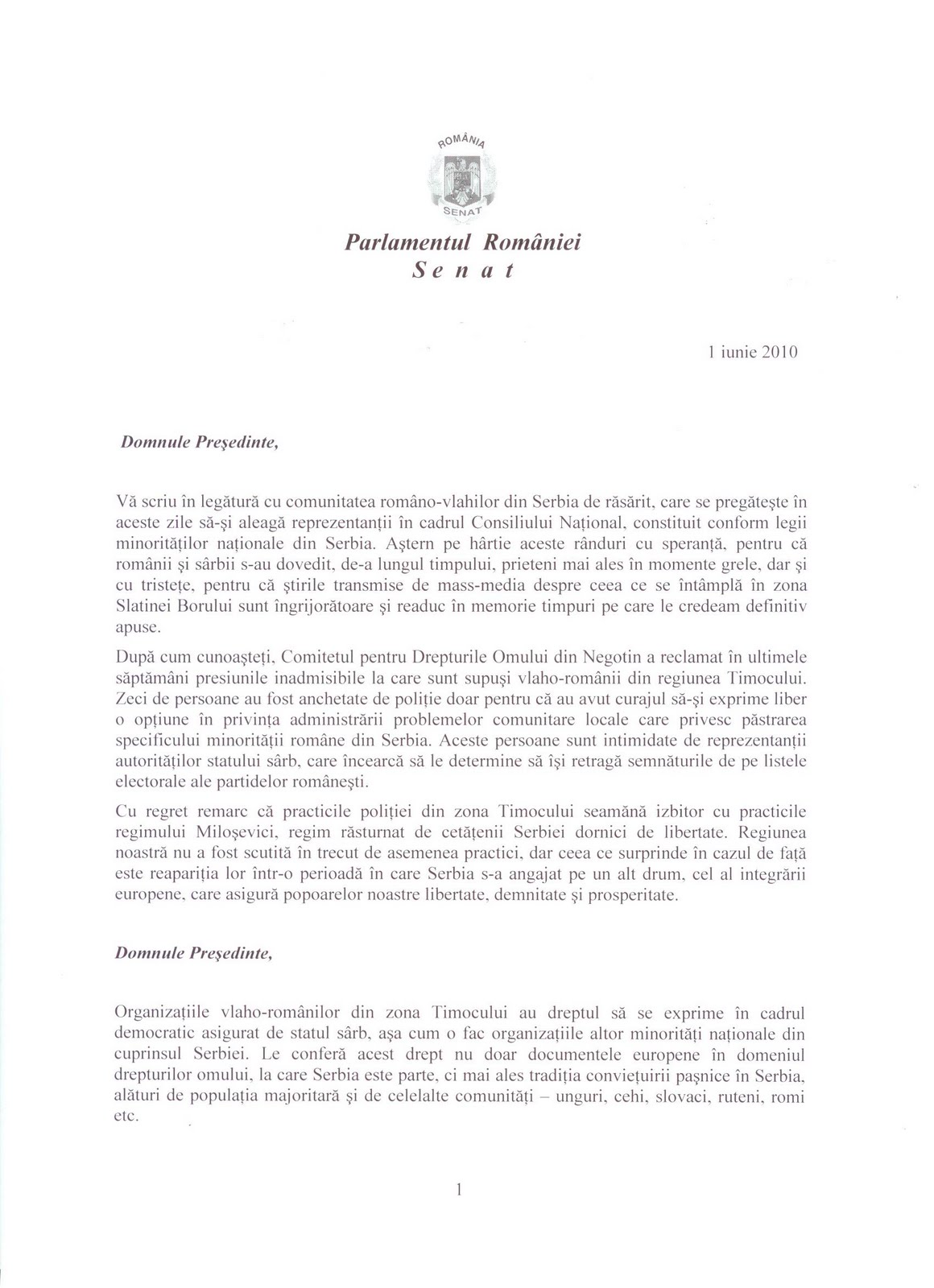 DOCUMENT. Scrisoare deschisa a senatorului Viorel Badea adresata ...