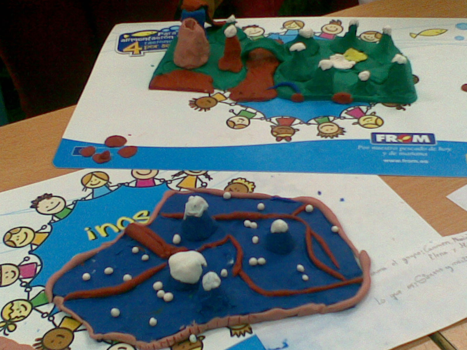 Aprendemos el relieve con plastilina