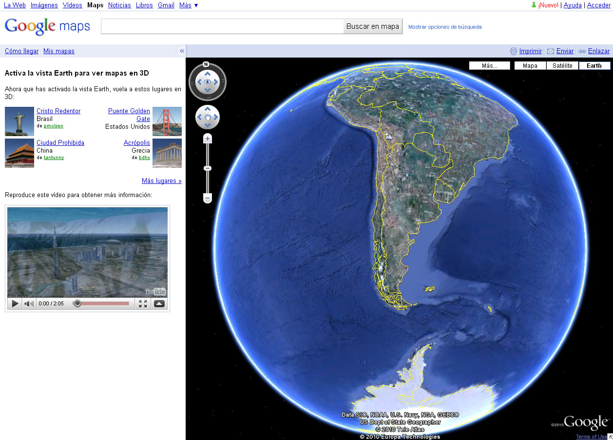 Google Earth en Google Maps
