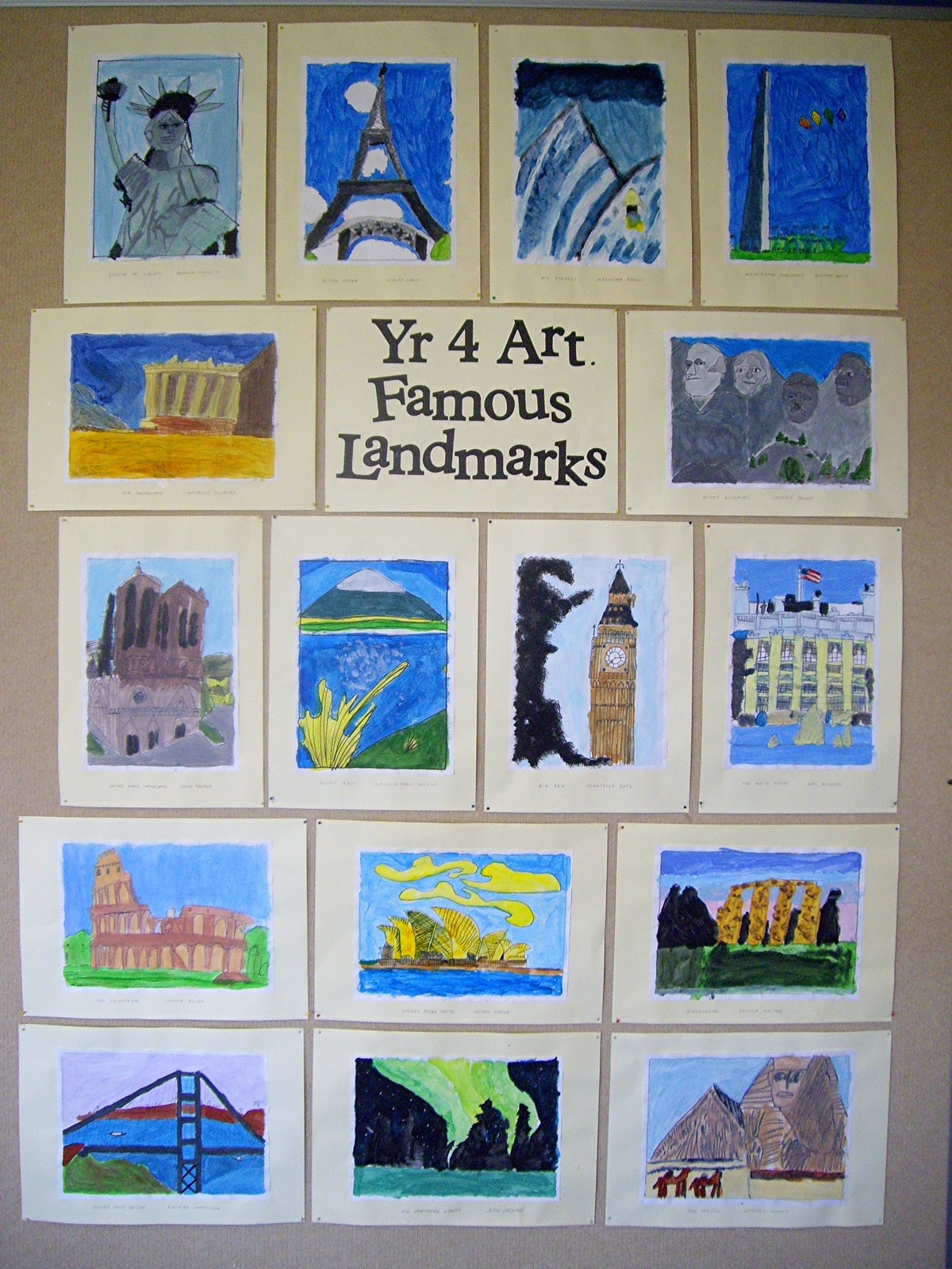 Use Your Coloured Pencils: Famous Landmarks Paintings