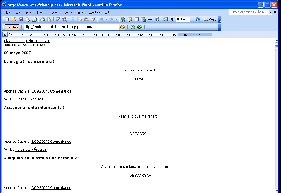 [MSB]: Convertir el Blog en hoja de Word