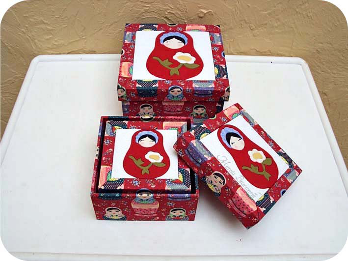 panopatch: CAIXINHAS MATRIOSKAS/PATCHWORK EMBUTIDO
