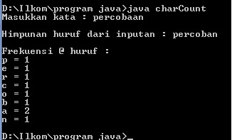 menghitung frekwensi huruf pada java ~ Asal Koding