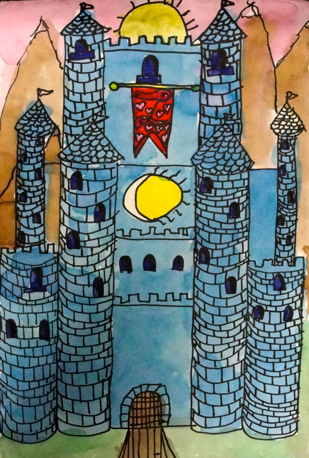 Castles Drawings For Kids