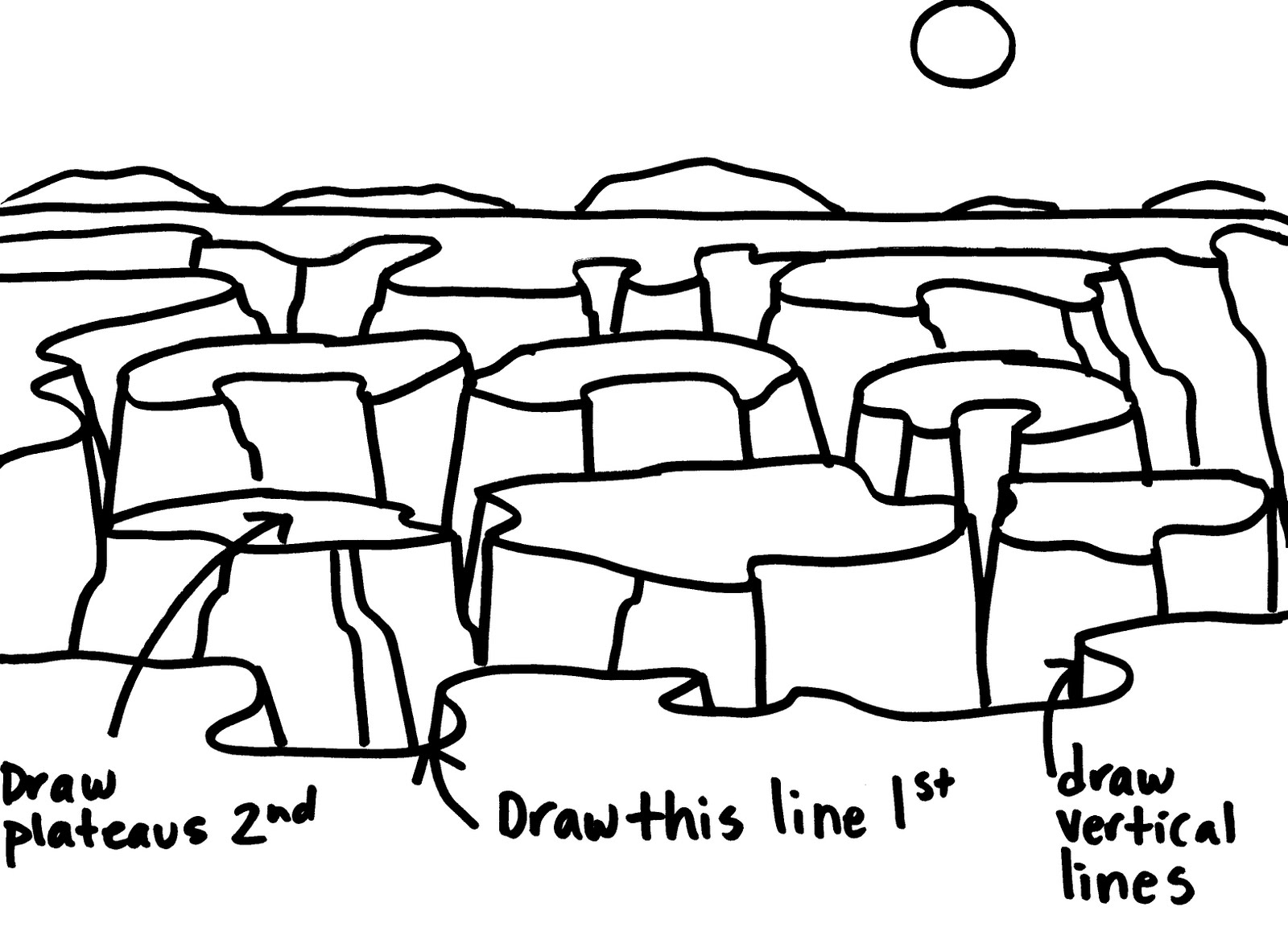 Plateaus Drawing For Kids