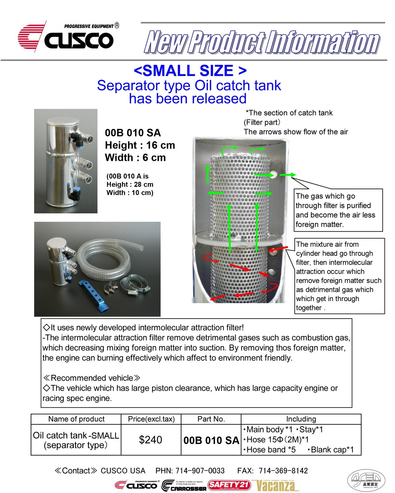 FIZZ EXCLUSIVE: Cusco - Small Separator type catch tank has been released!!