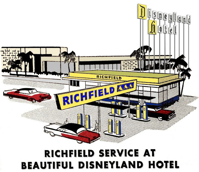 The Original Disneyland Hotel: Colorized Richfield advertisement