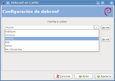 UsuarioDebian: Debconf, gestor de configuración