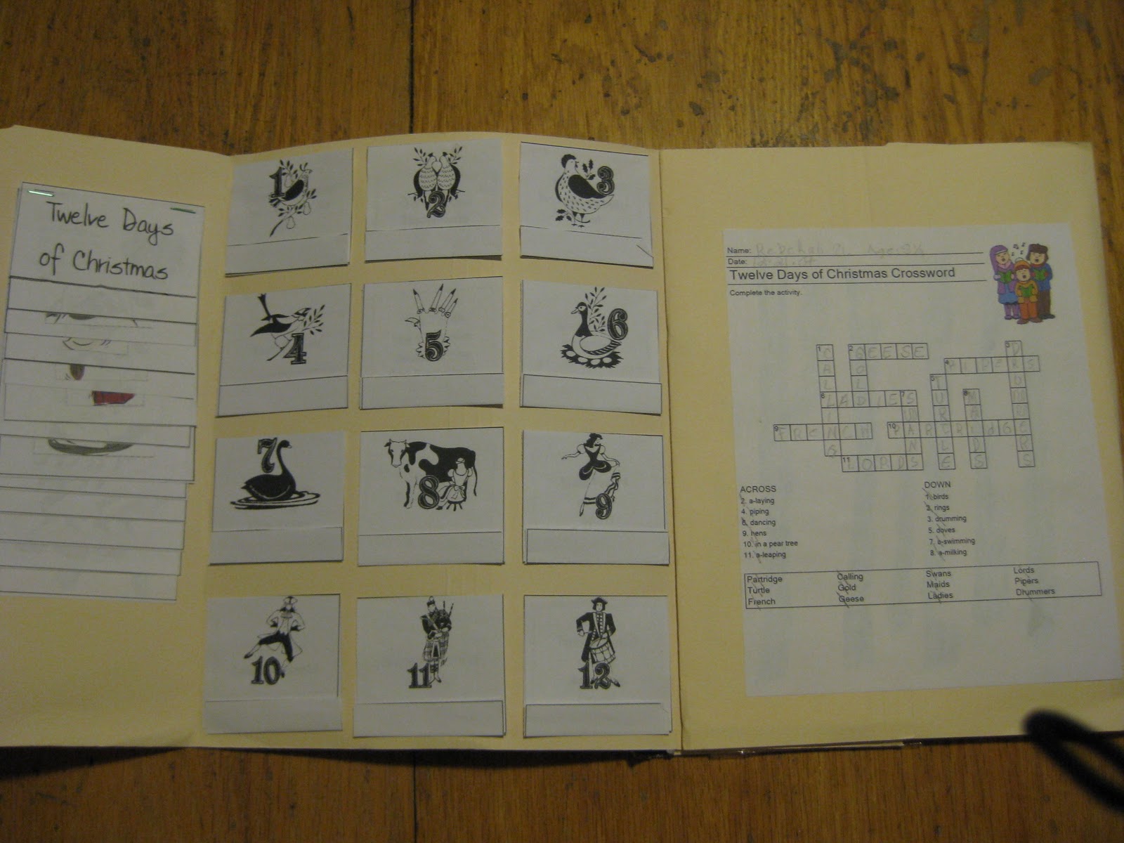 Thy Word: 12 Days of Christmas lapbook