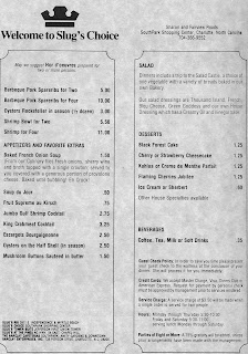 CHARLOTTE EATS: Barclay Cafeterias/Slug's **HALL OF FAME EATERIES**