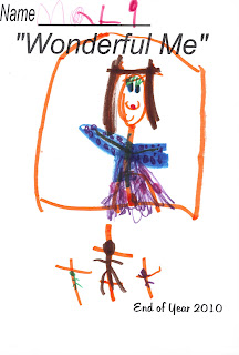 Brie's Blog: Mali's beginning and end of the year self portraits