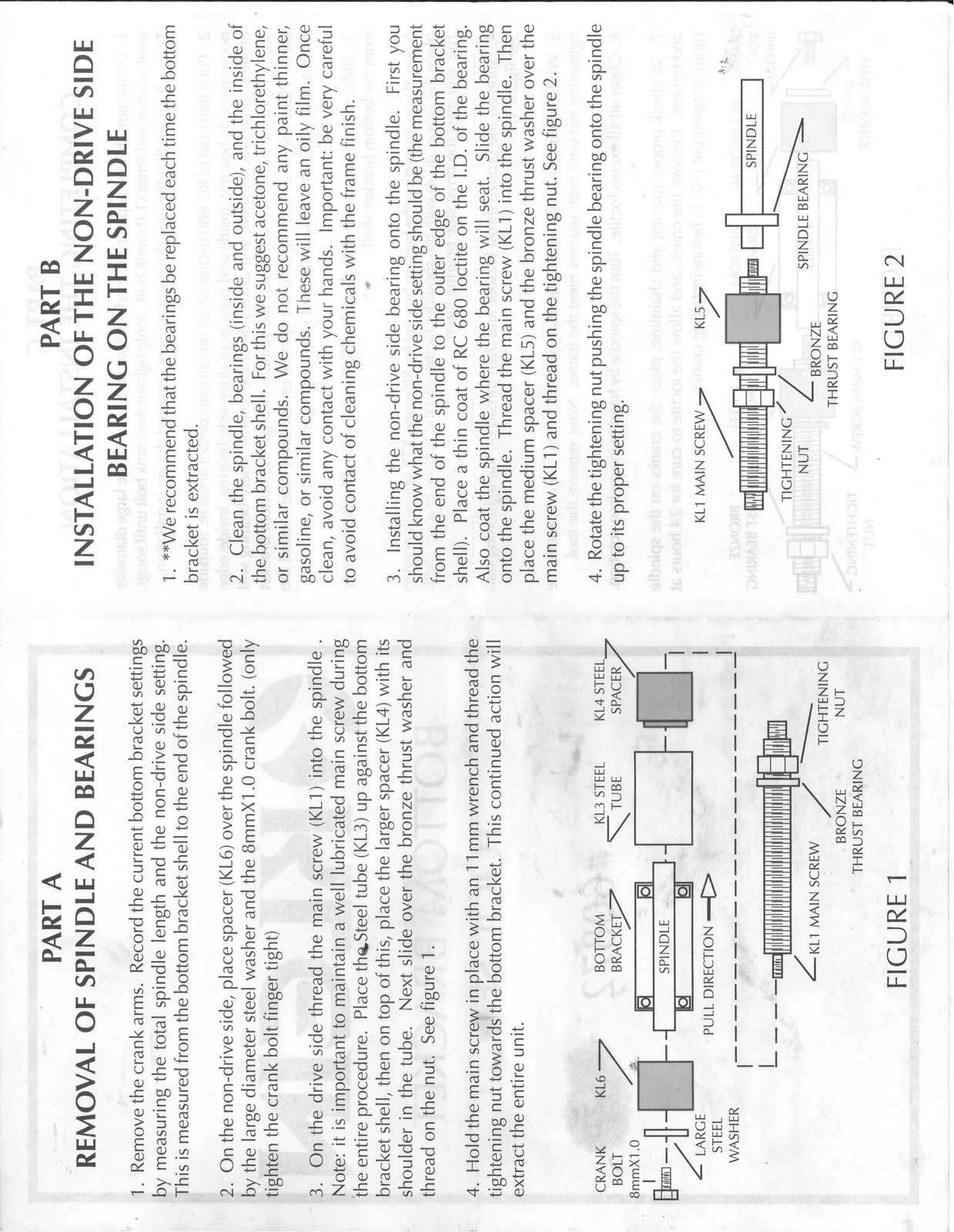 Klein Bicycle Freak: Klein Bottom Bracket Tool Instructions