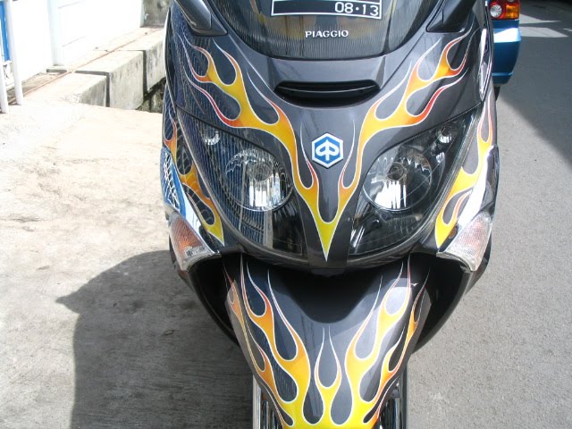 Piaggio X-EVO Modified FIRE AND DRAGON part2