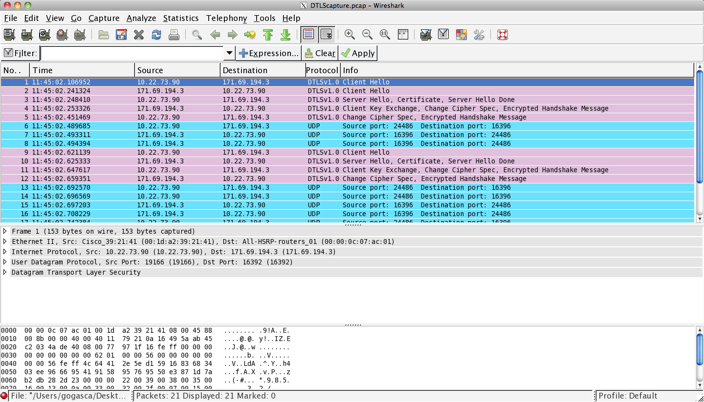 Cisco TelePresence Solution Architecture: CTS System - DTLS Call analysis