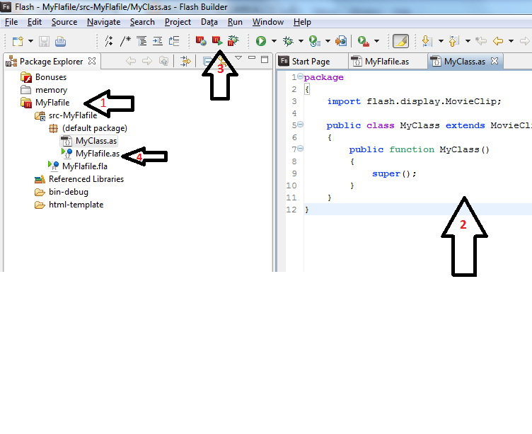 Flash Authoring: Create a Flash Professional Project in Flash Builder ...