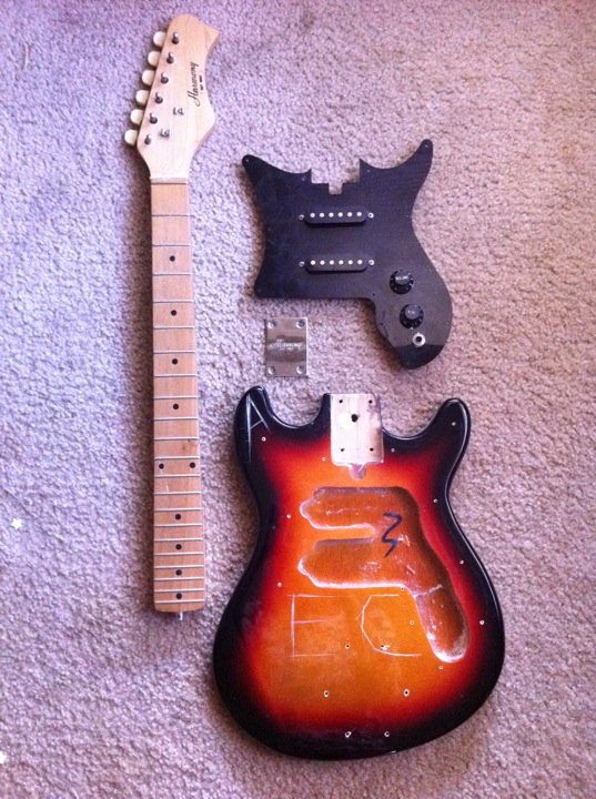Vintage Bird: Distressed Guitar