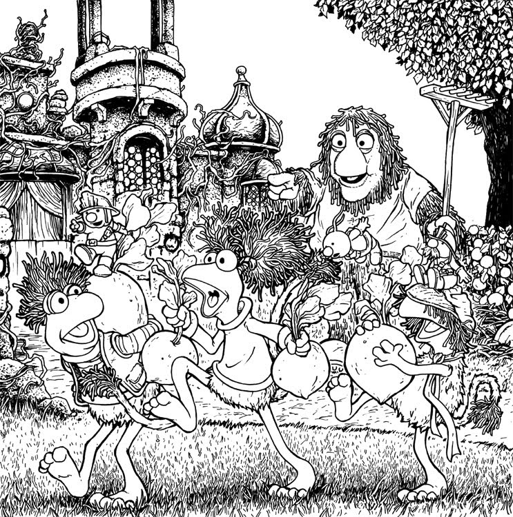 David Petersen's Blog: Fraggle Rock Cover Process:
