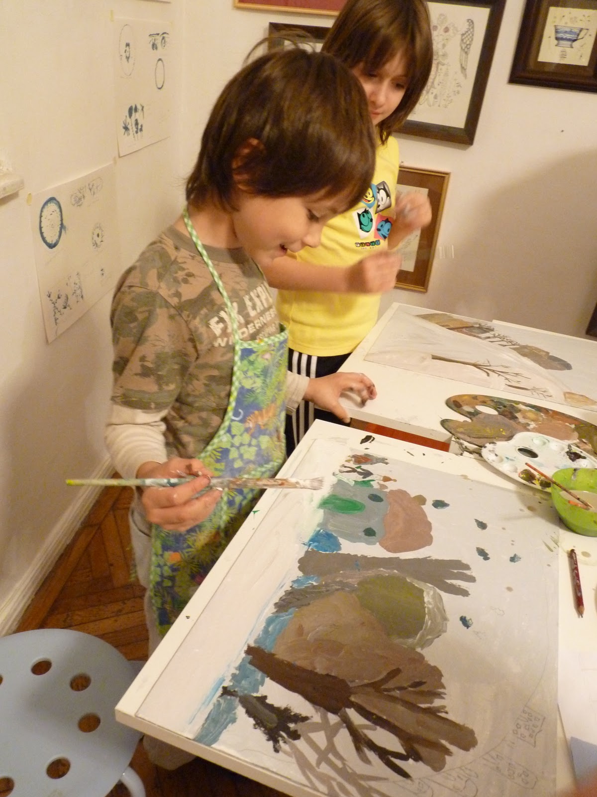 copii creativi: Peisaj de iarna