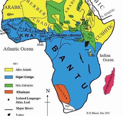 Tribos Africanas...: Mapa: