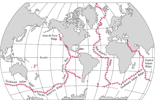 Oceanografie: 4. Tectonica plăcilor. Relieful fundurilor oceanice