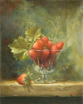 Karin Wells Studio: Strawberry Still Life