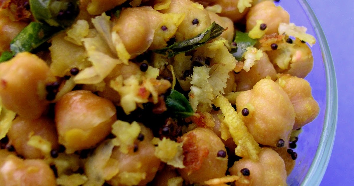 Channa Sundal/Spicy Garbanzo Beans - Few Minute Wonders
